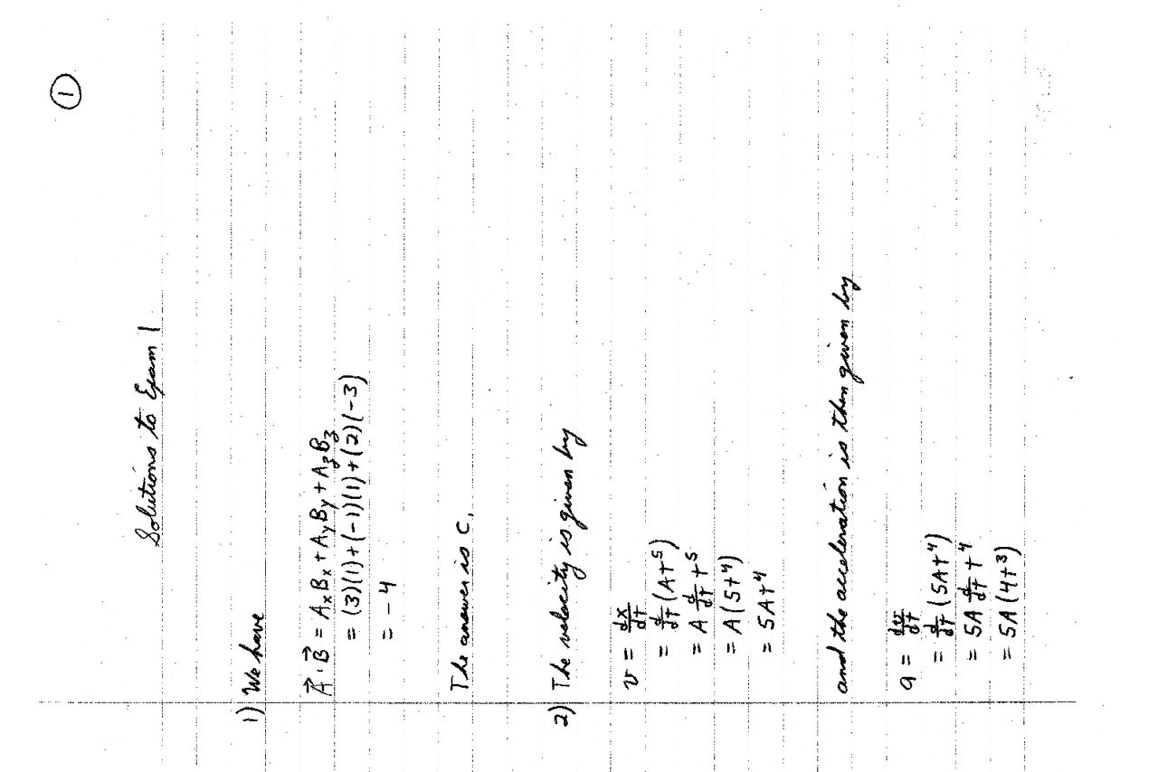 Solutions To Exam 1 For Physics For Scientists And Engineers I Ph 141