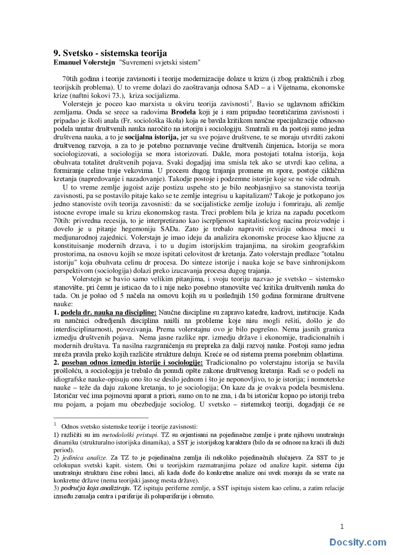Svetsko Sistemska Teorija Razvoja Skripta Teorije O Drustvenim