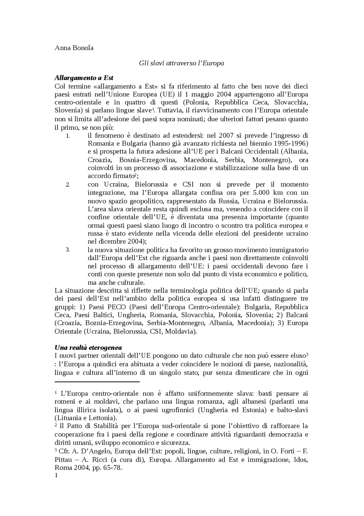 Gli slavi attraverso l'Europa - Appunti di Storia dei popoli slavi ...