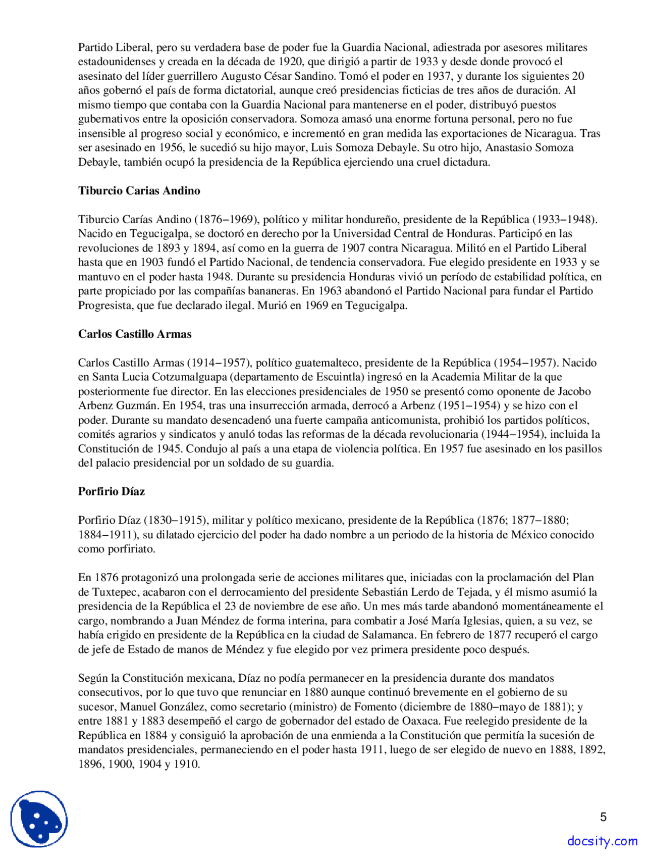 Dictadores De America Latina - Apuntes - Historia Universal - Parte 3 ...