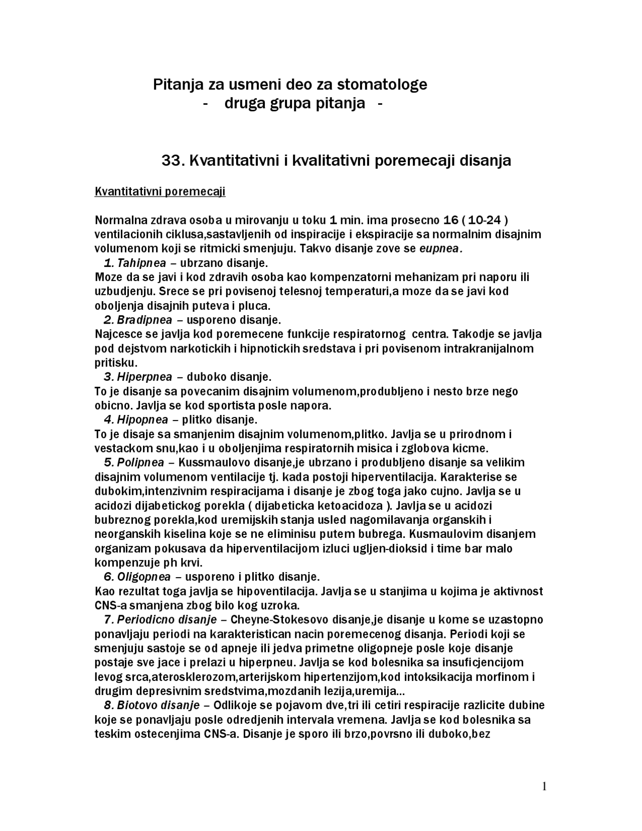 Ispitna pitnaja-Patološka fiziologija-Ispit-Stomatologija Part2 | Ispiti' predlog ...
