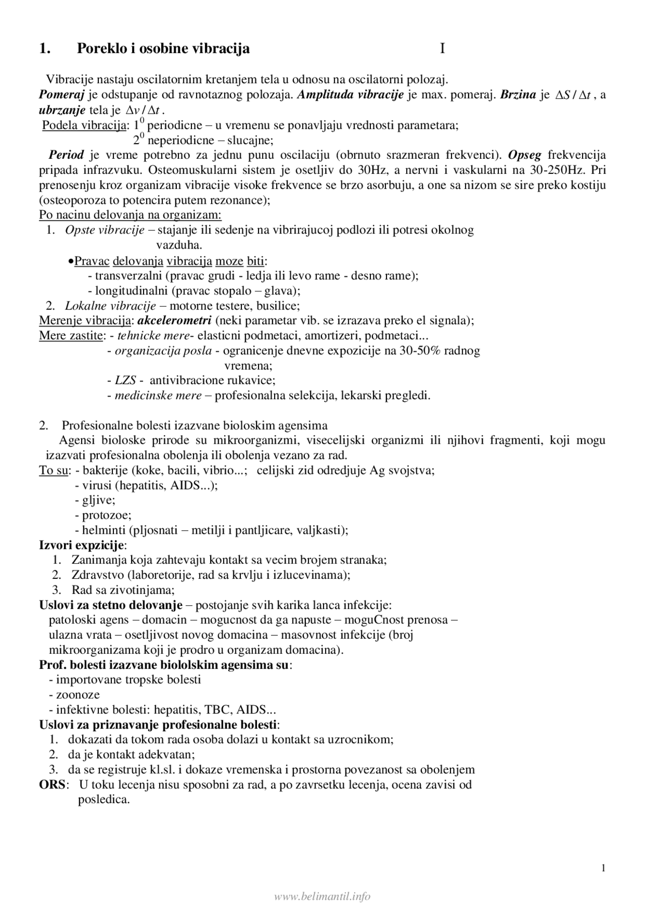 Skripta Po Ispitnim Pitanjima Skripta Medicina Rada Medicina Rezime