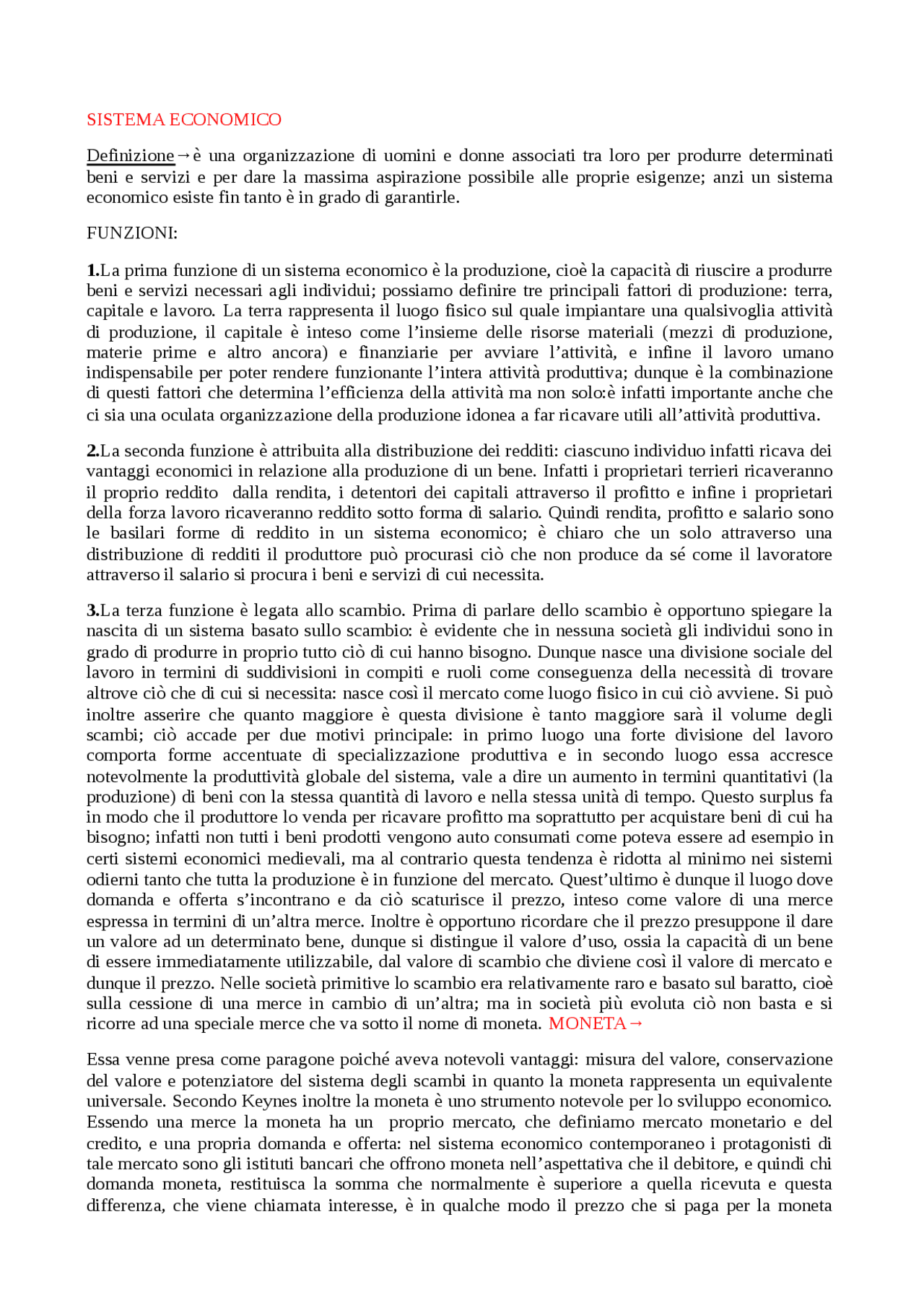 Riassunto Degli Appunti Del Prof Palermo Docsity