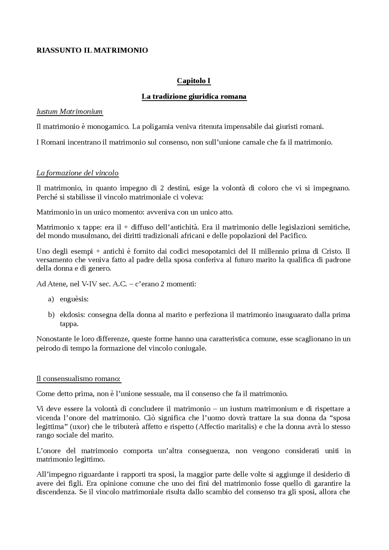 Riassunto Il Matrimonio Gaudemet Sintesi Del Corso Di Storia Docsity