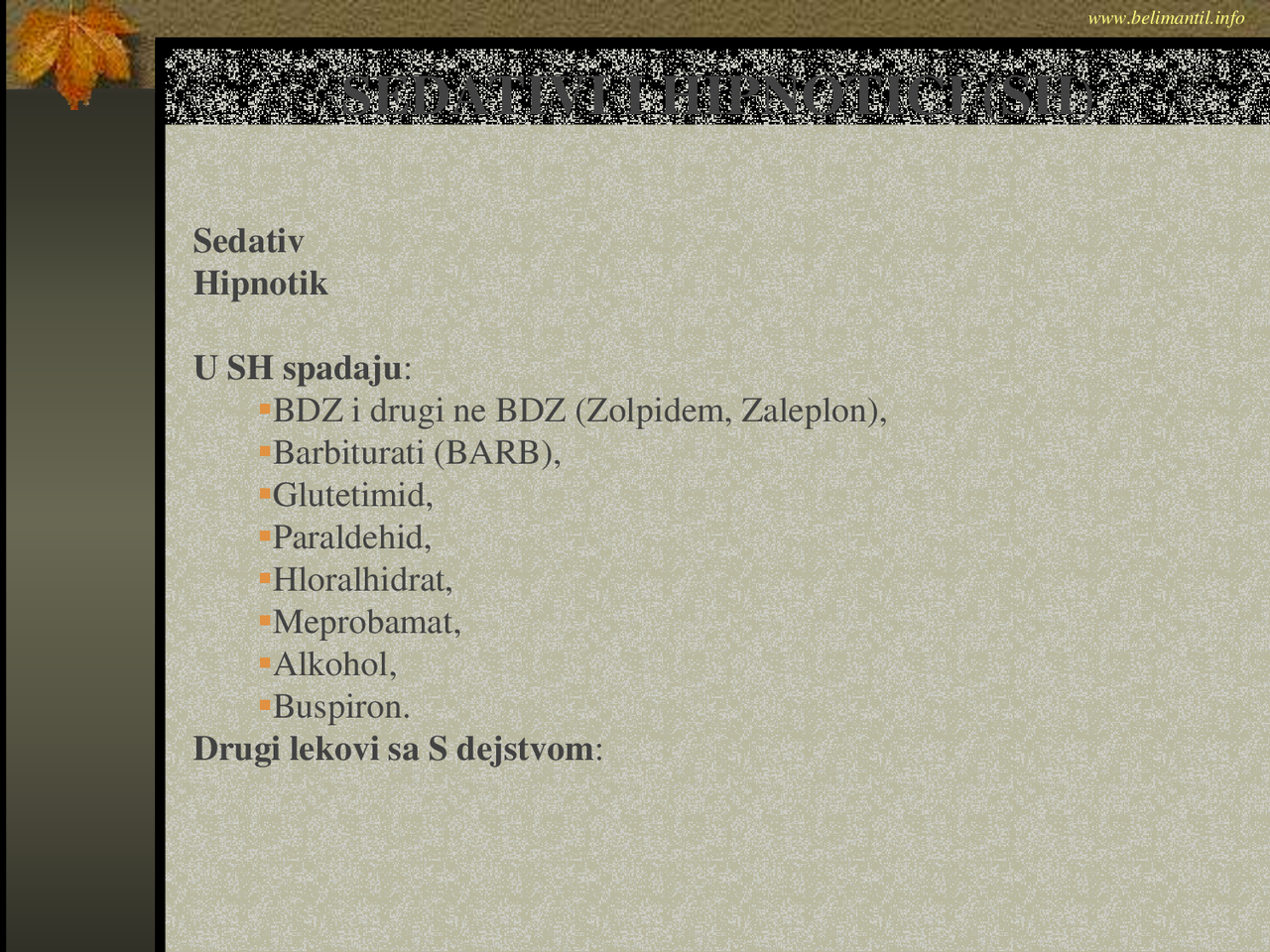 Benzodiazepini-Skripta-Farmakologija-Medicina | Rezime' predlog ...
