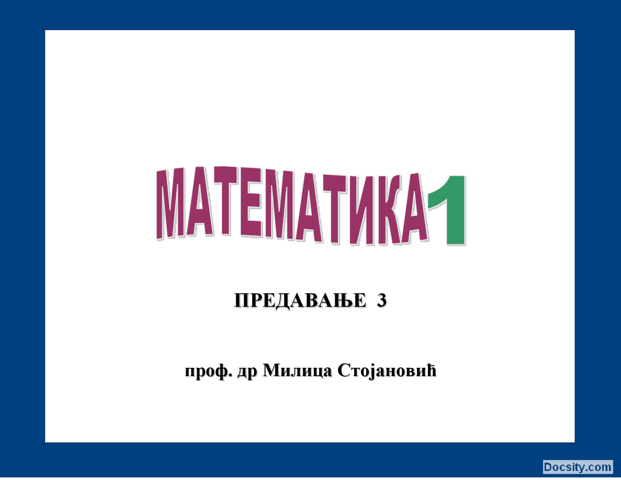 Matrice Slajdovi Matematika I Fon 2 Slajdovi Predlog Matematika