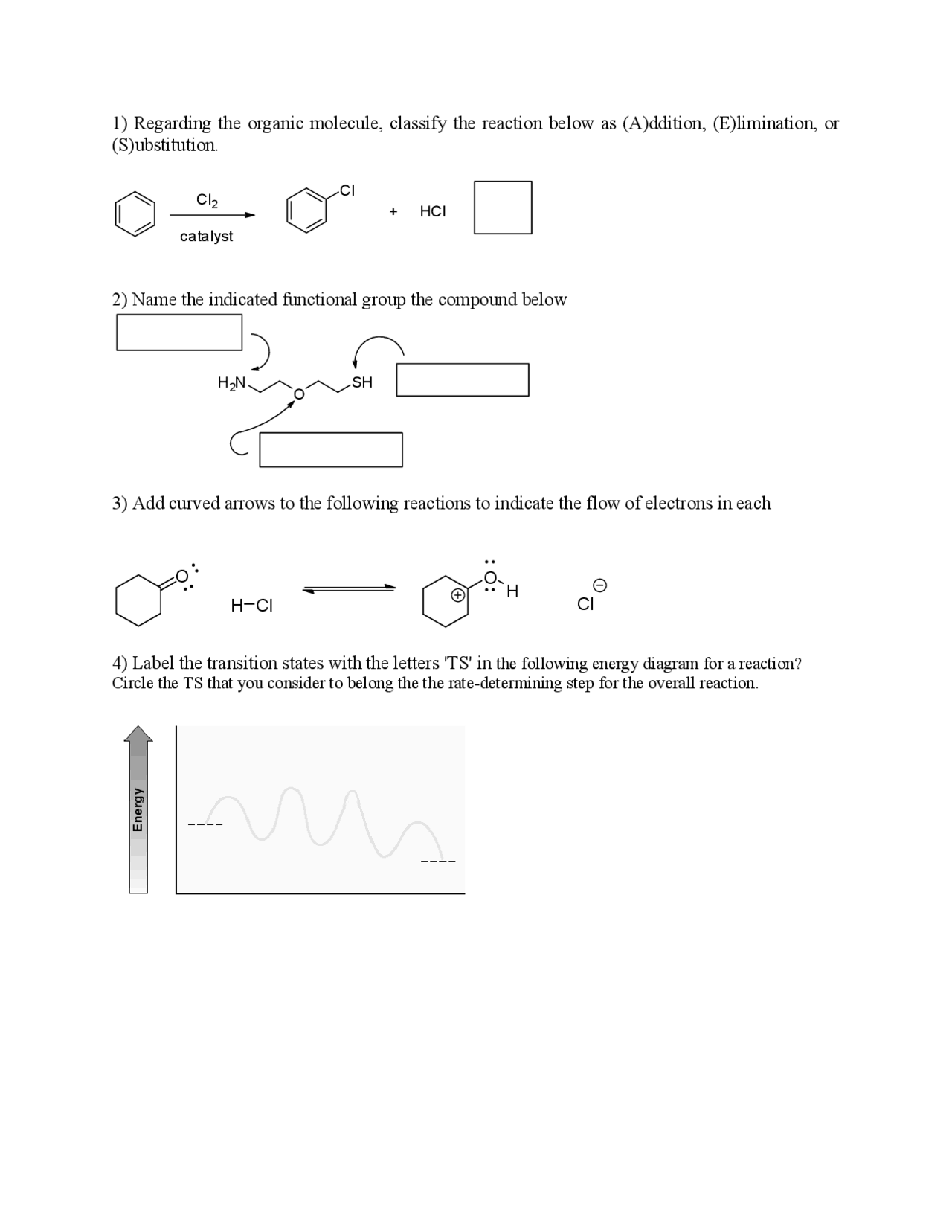 Quiz 5, Elimination, Addition - Organic Chemistry I | CEM 251 | Quizzes ...