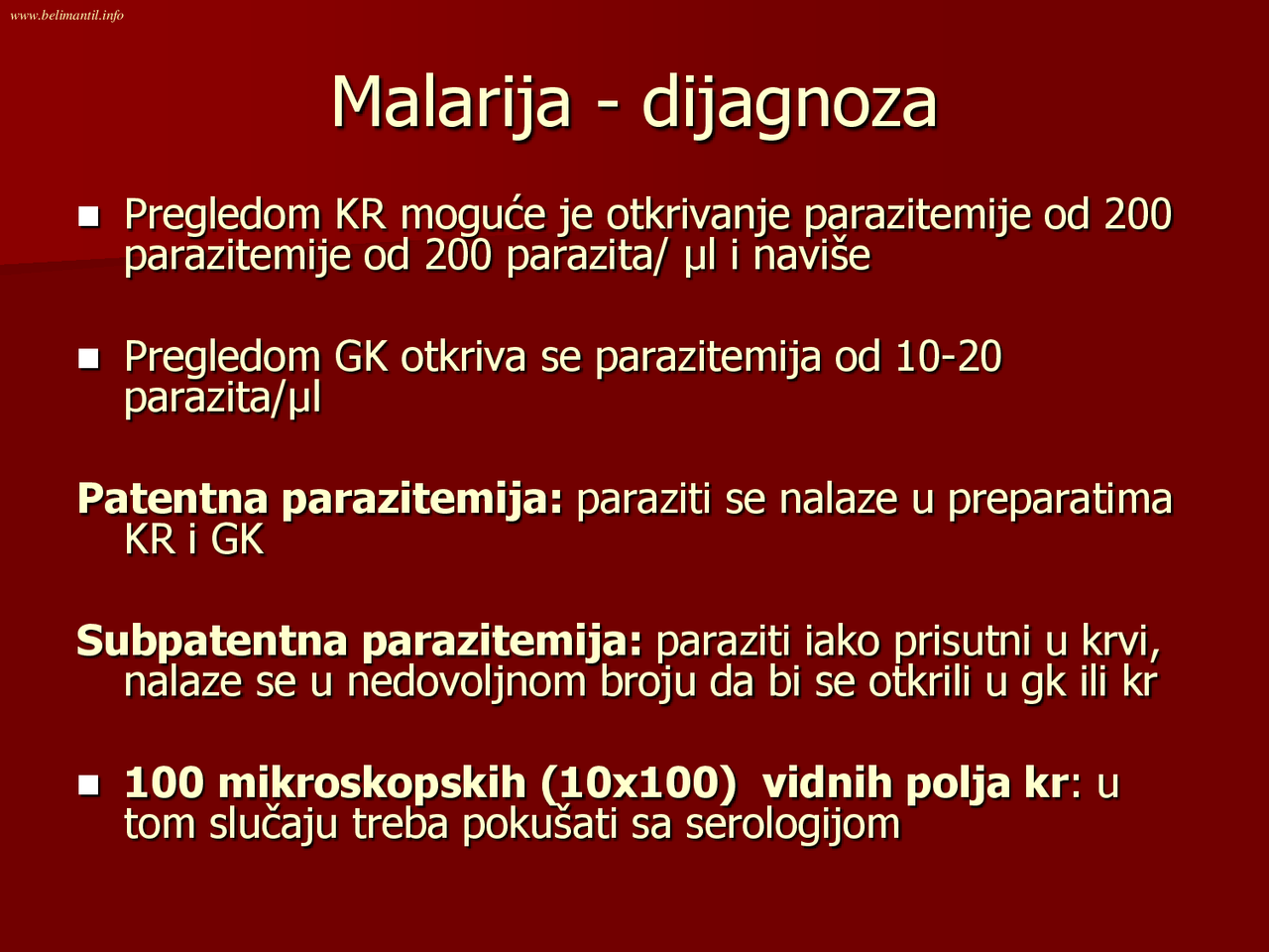 Malarija-Vezbe-Parazitologija-Medicina | Vežbe' predlog Parazitologija ...