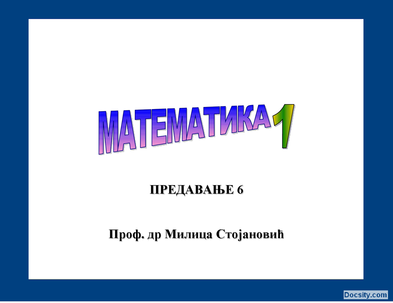 Analiticka geometrija-Slajdovi-Matematika 1-Fakultet organizacionih ...