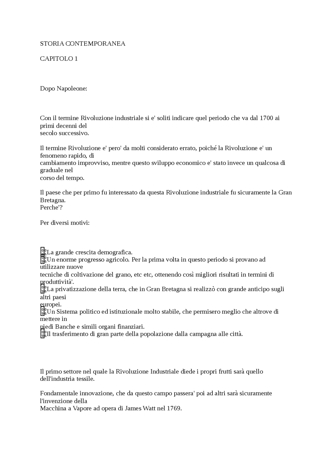 Riassunto Storia 1 Docsity