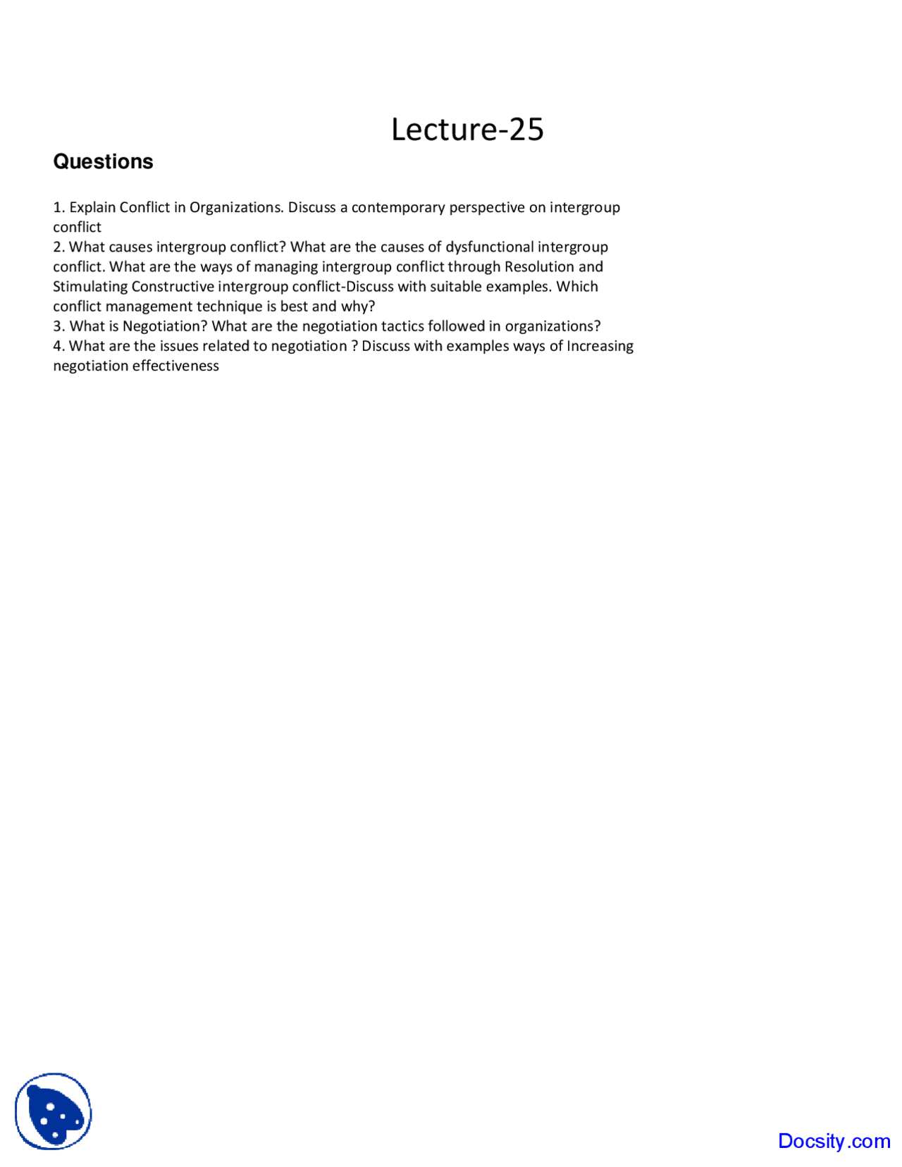 Conflict In Organizations Organizational Behavior In Management