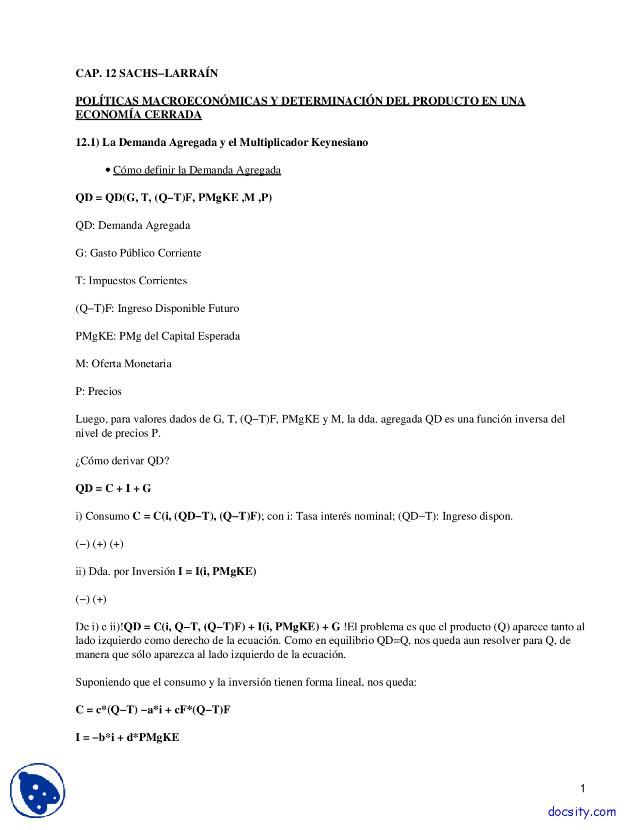 Políticas Macroeconómicas Apuntes Macroeconomía Docsity