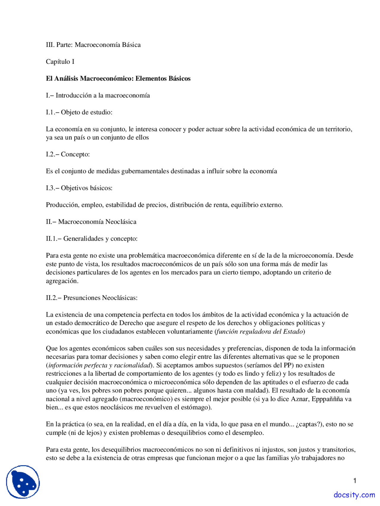 Análisis Macroeconómico Elementos Básicos Apuntes Macroeconomía