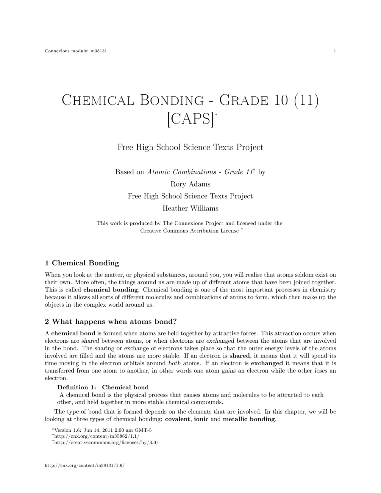Chemical bonding - grade 10 (11) [caps], college study notes - Chemical ...