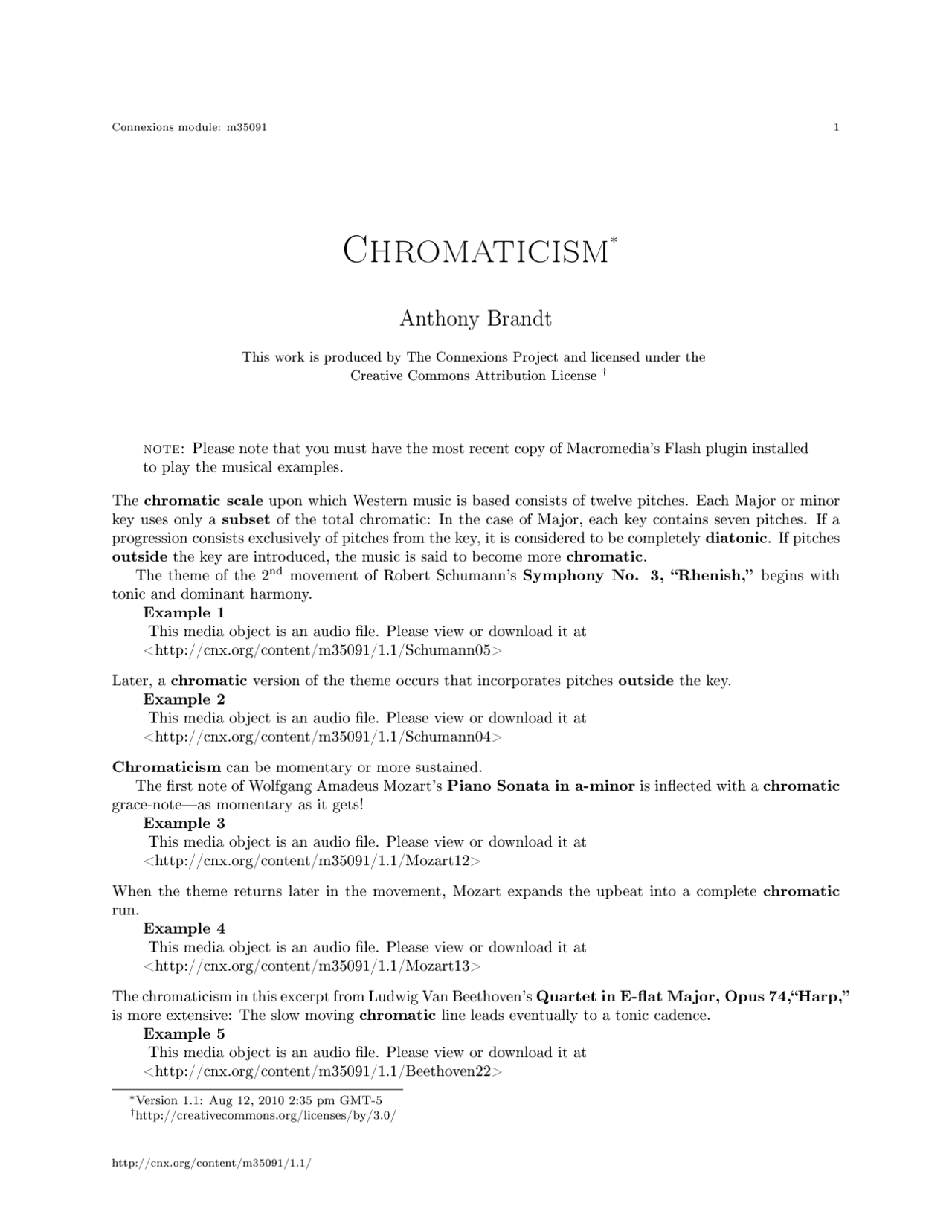 Chromaticism, college study notes - Chromaticism - Docsity