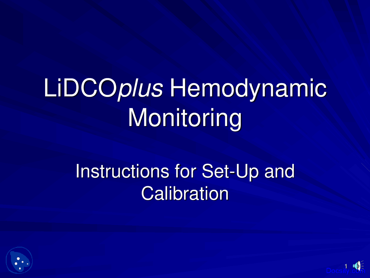 Lidcoplus Hemodynamic Monitoring Part 1 Anesthesia Lecture Slides