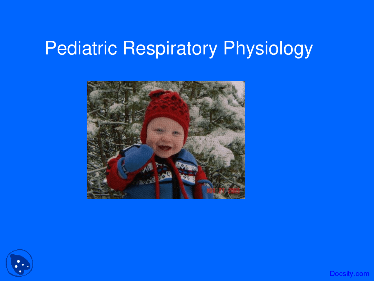 Pediatric Respiratory Physiology Anesthesia Lecture Slides Slides