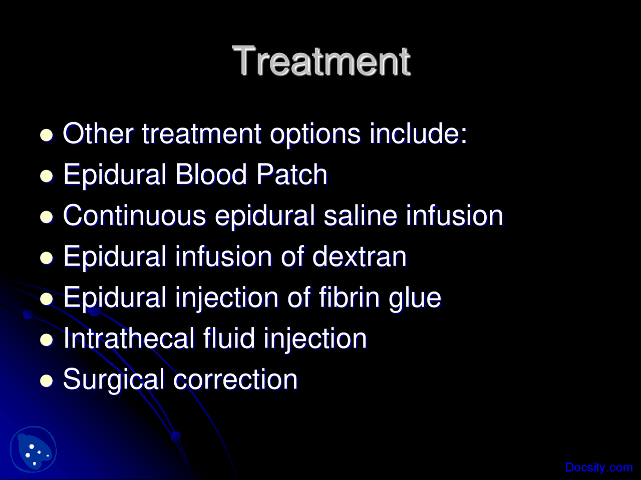Intracranial Hypotension Part 4 Anesthesia Lecture Slides Docsity