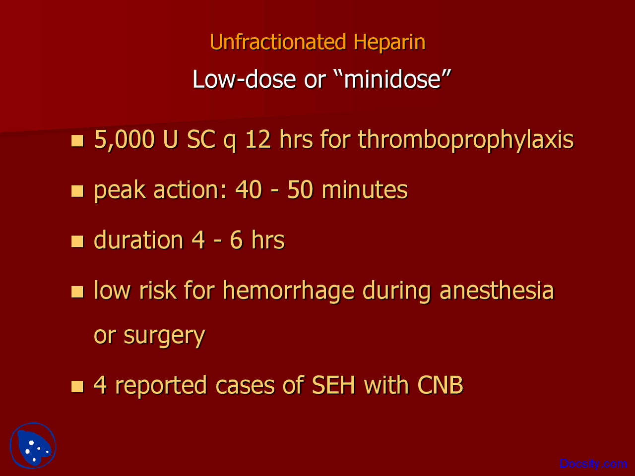 Coagulation And Hemostasis Part 2 Anesthesia Lecture Slides