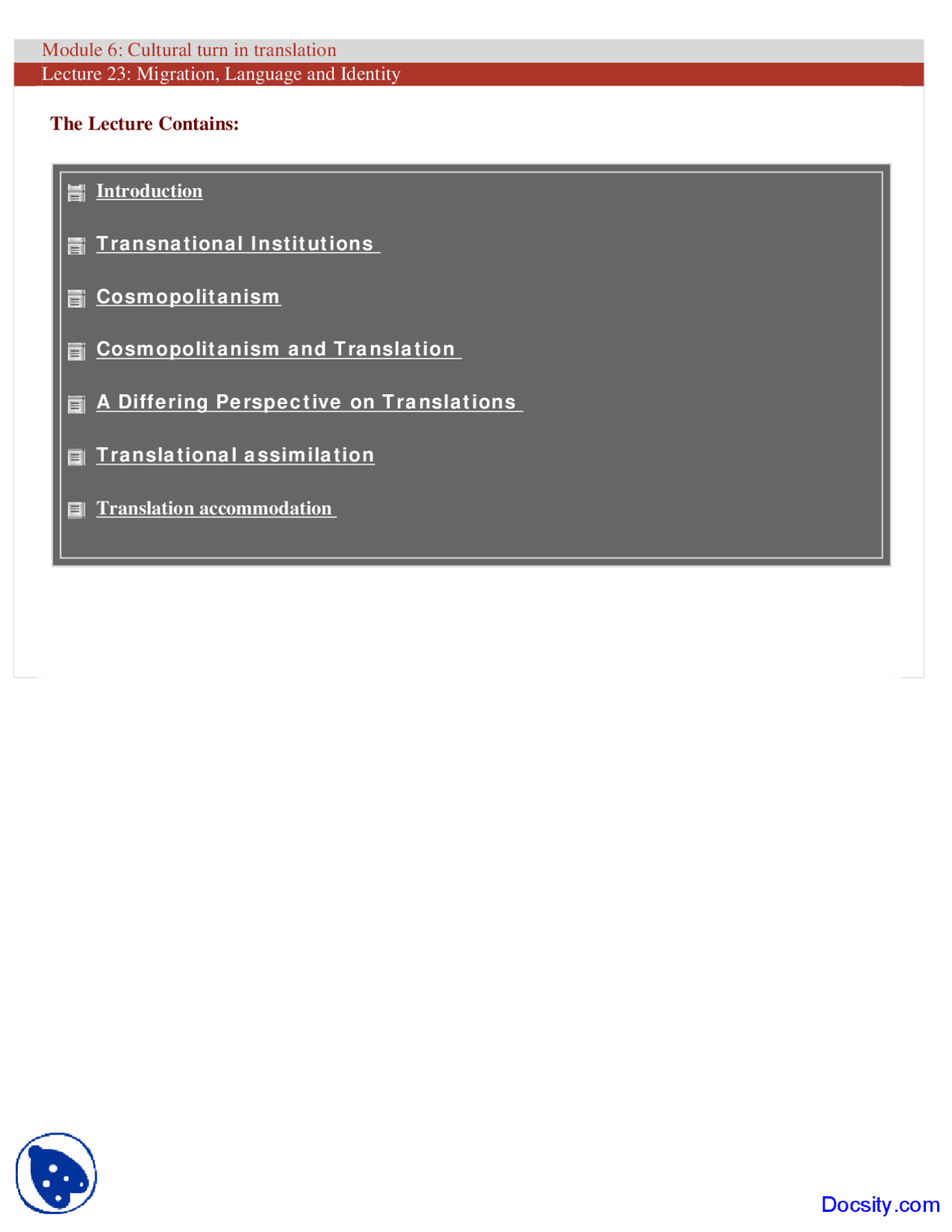Identity And Language Social Sciences Lecture Slides Docsity