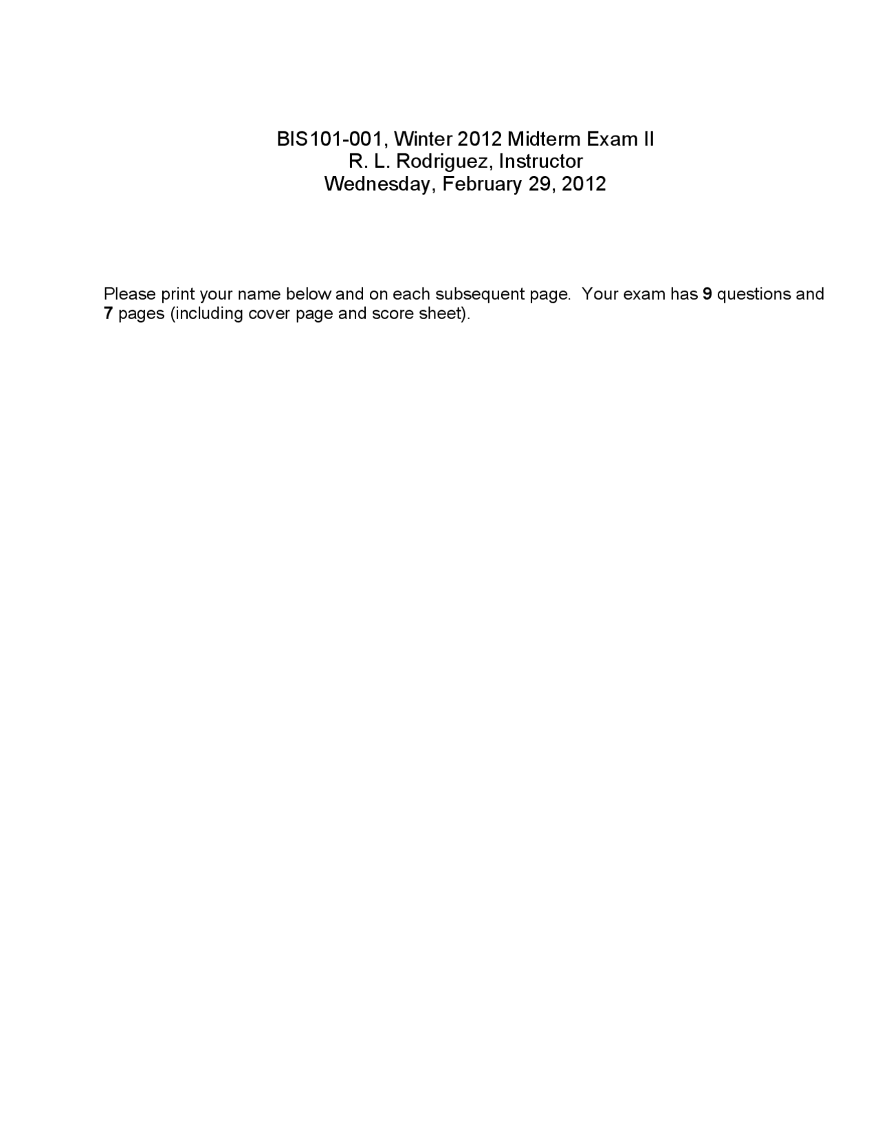 Midterm Exam Ii Practice Questions Genes And Gene Expression Bis