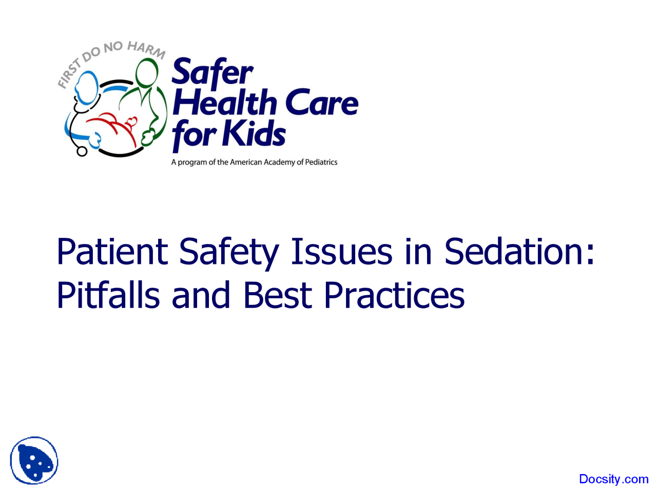 Patient Safety Issues In Sedation Anesthesia Lecture Slides Docsity