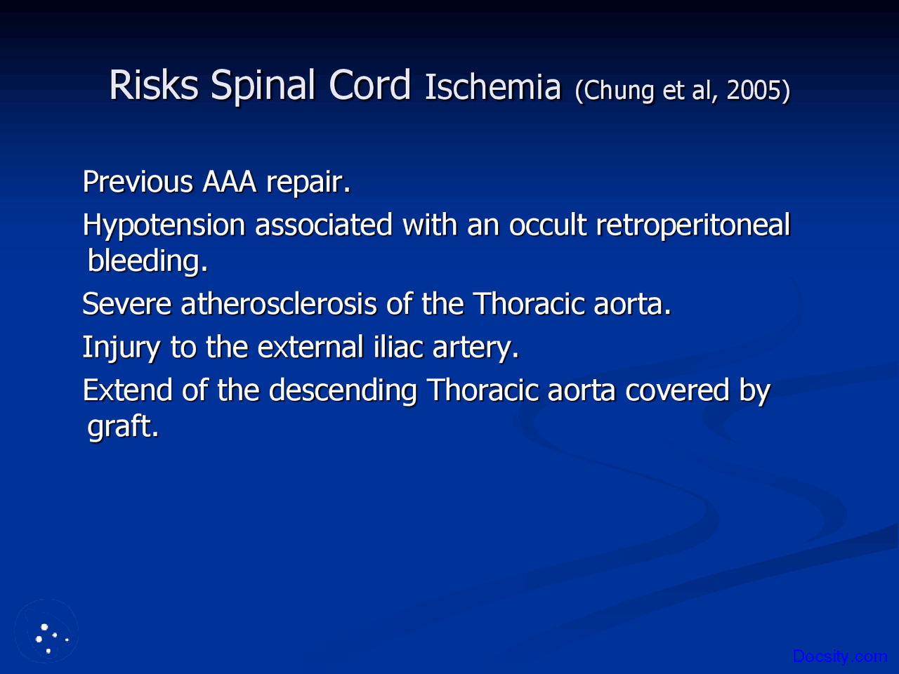 Endovascular Repair Part 3 Anesthesia Lecture Slides Docsity