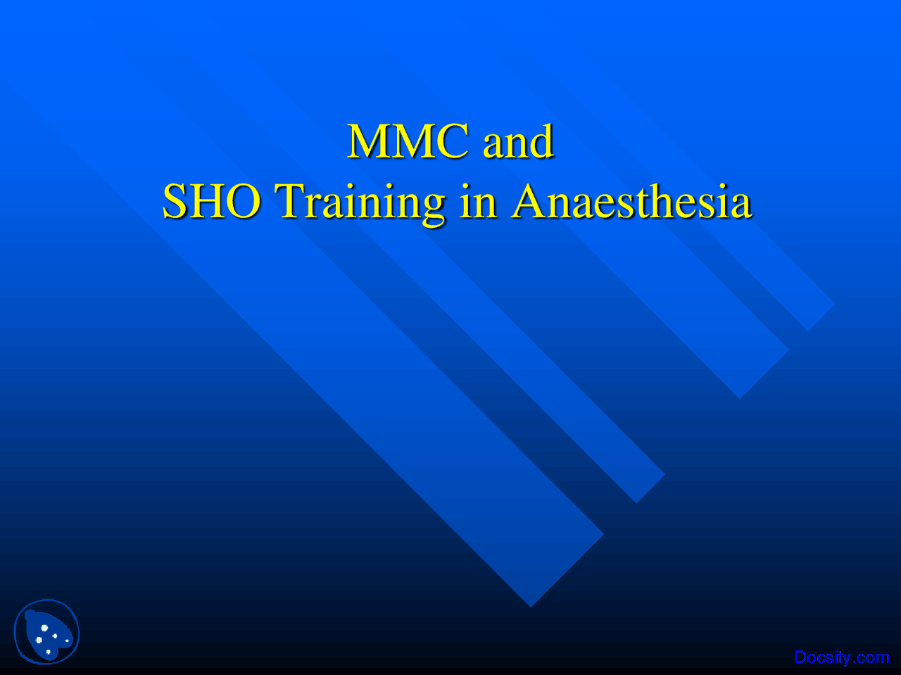Mmc And Sho Training Anesthesia Lecture Slides Docsity