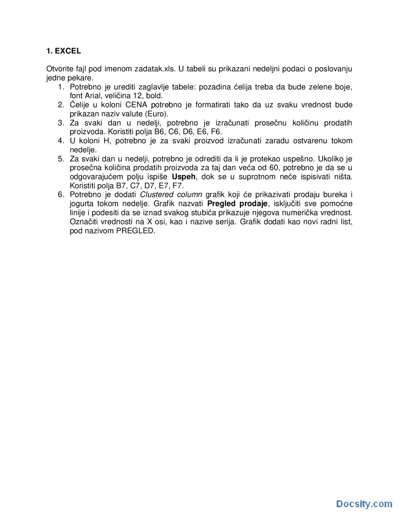 Excel Zadaci Vezbe Informatika Razno Informacioni Sistemi 10 Vežbe
