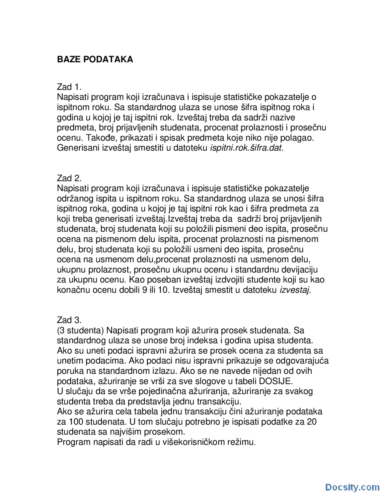 Zadaci za vezbu-Vezbe-Informatika-Statistika i informatika (1) | Vežbe' predlog Informatika ...