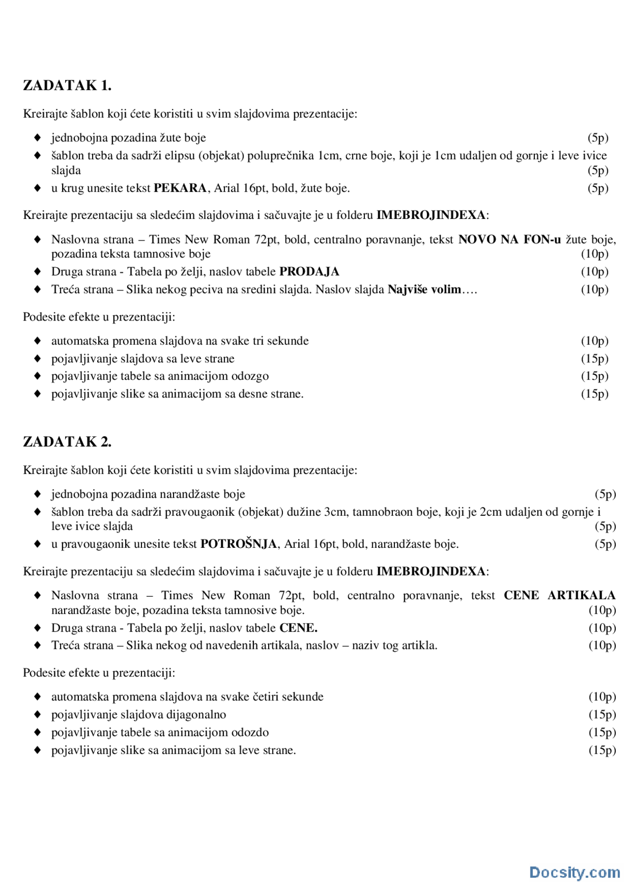 Power Point Zadaci Vezbe Informatika Razno Informacioni Sistemi 2