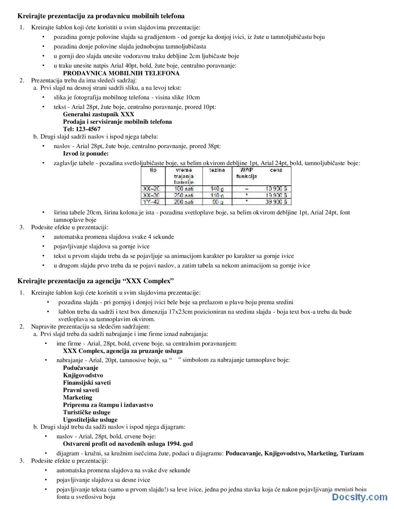 Power Point Zadaci Vezbe Informatika Razno Informacioni Sistemi 1