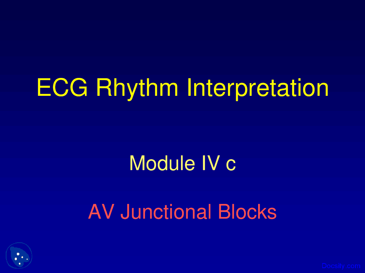 ECG Junctional Blocks - Cardiology - Lecture Slides - Docsity