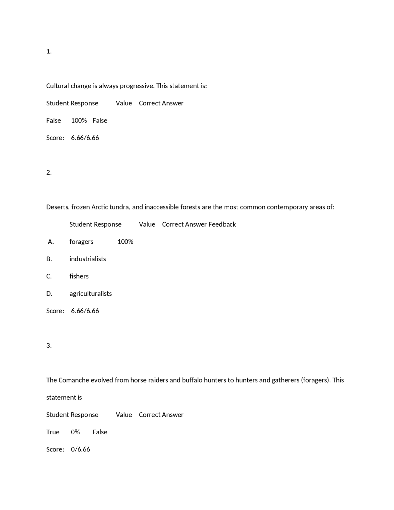 Quiz With Answer Key Introduction To Anthropology Anth 1102 Docsity