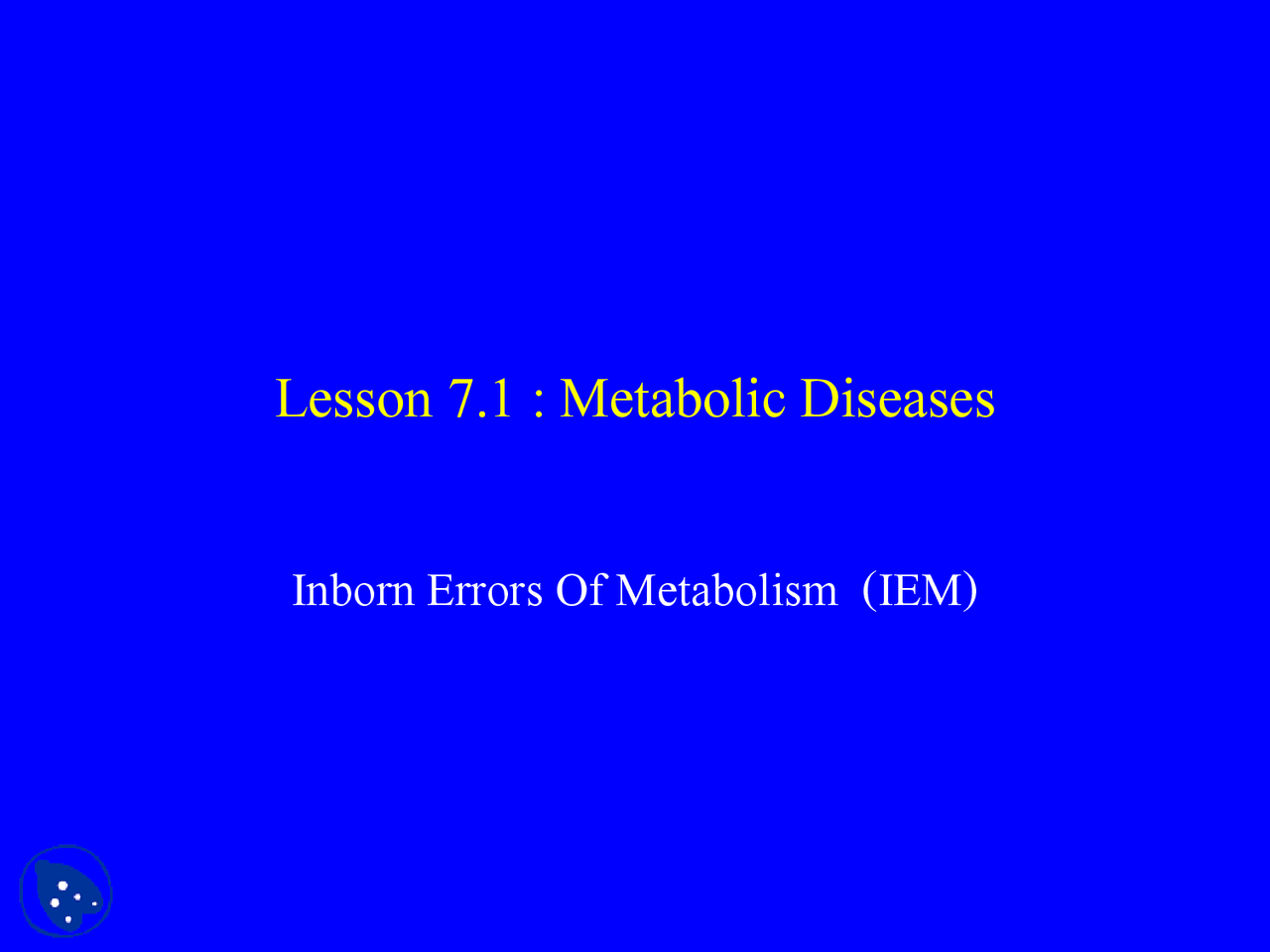 Inborn Errors Of Metabolism Biochemistry Lecture Slides Docsity