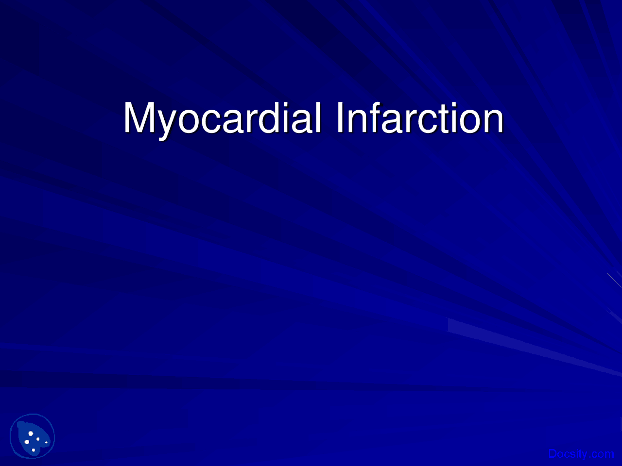 Myocardial Infarction Cardiology Lecture Slides Docsity