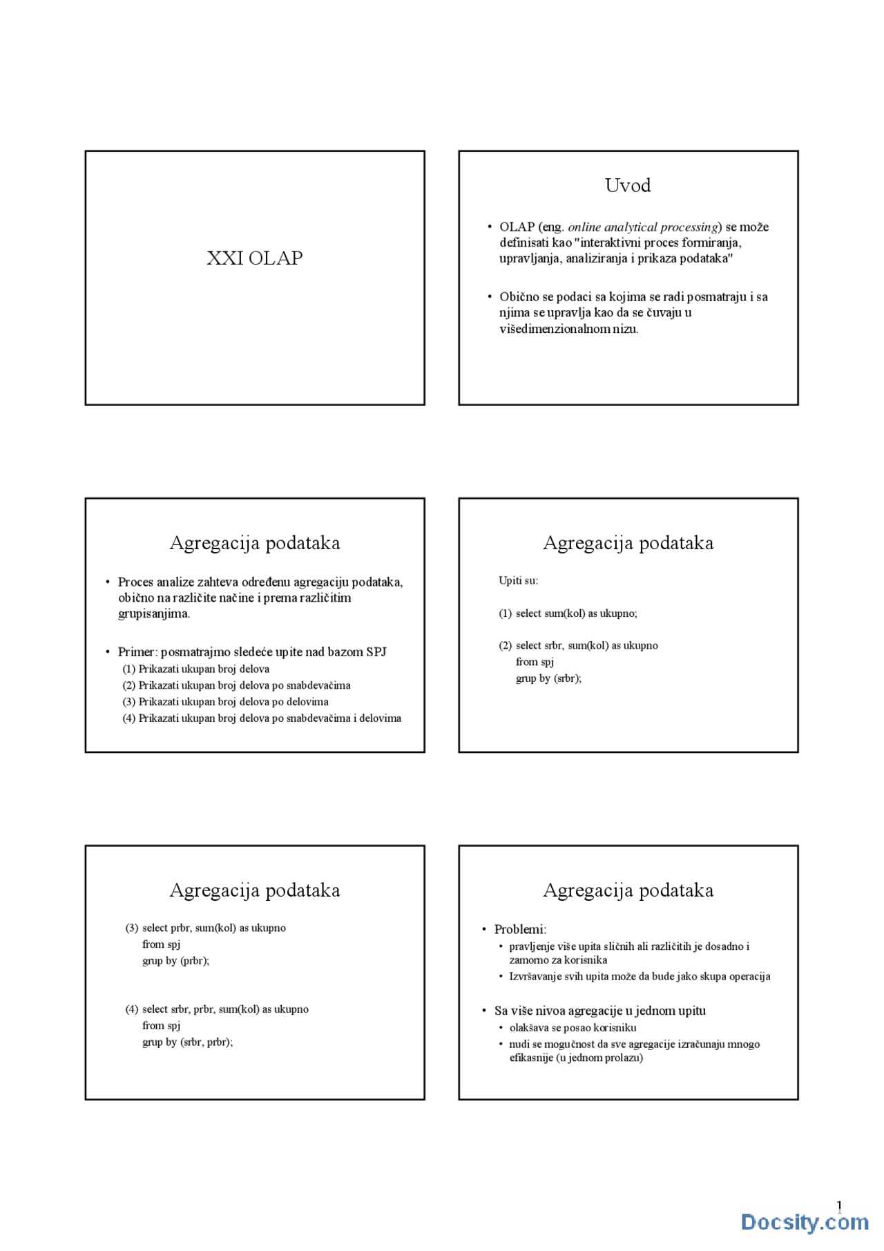 Olap Slajdovi Informatika Statistika I Informatika Slajdovi Predlog