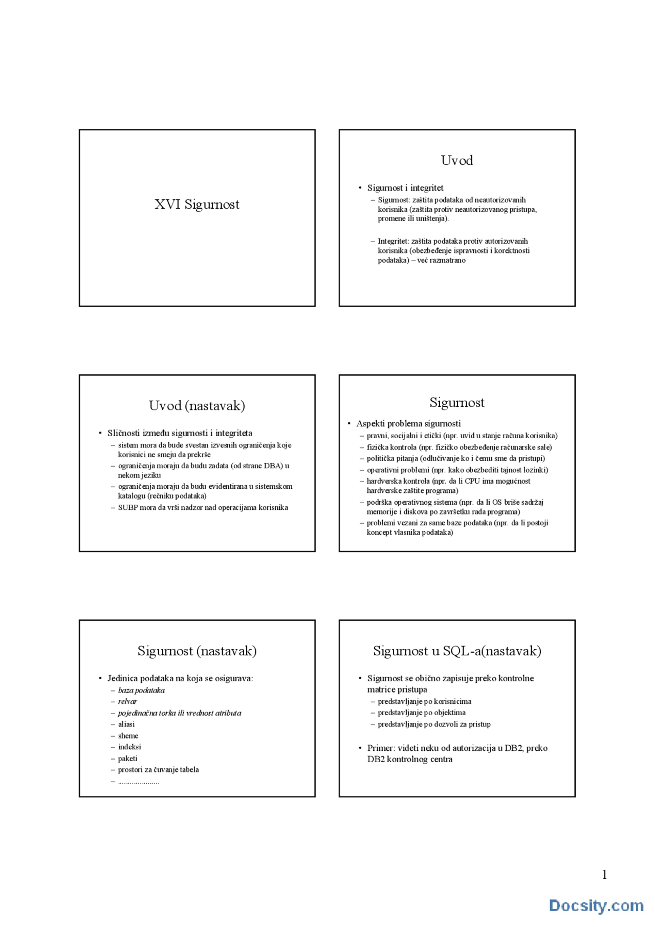Sigurnost Slajdovi Informatika Statistika I Informatika Slajdovi