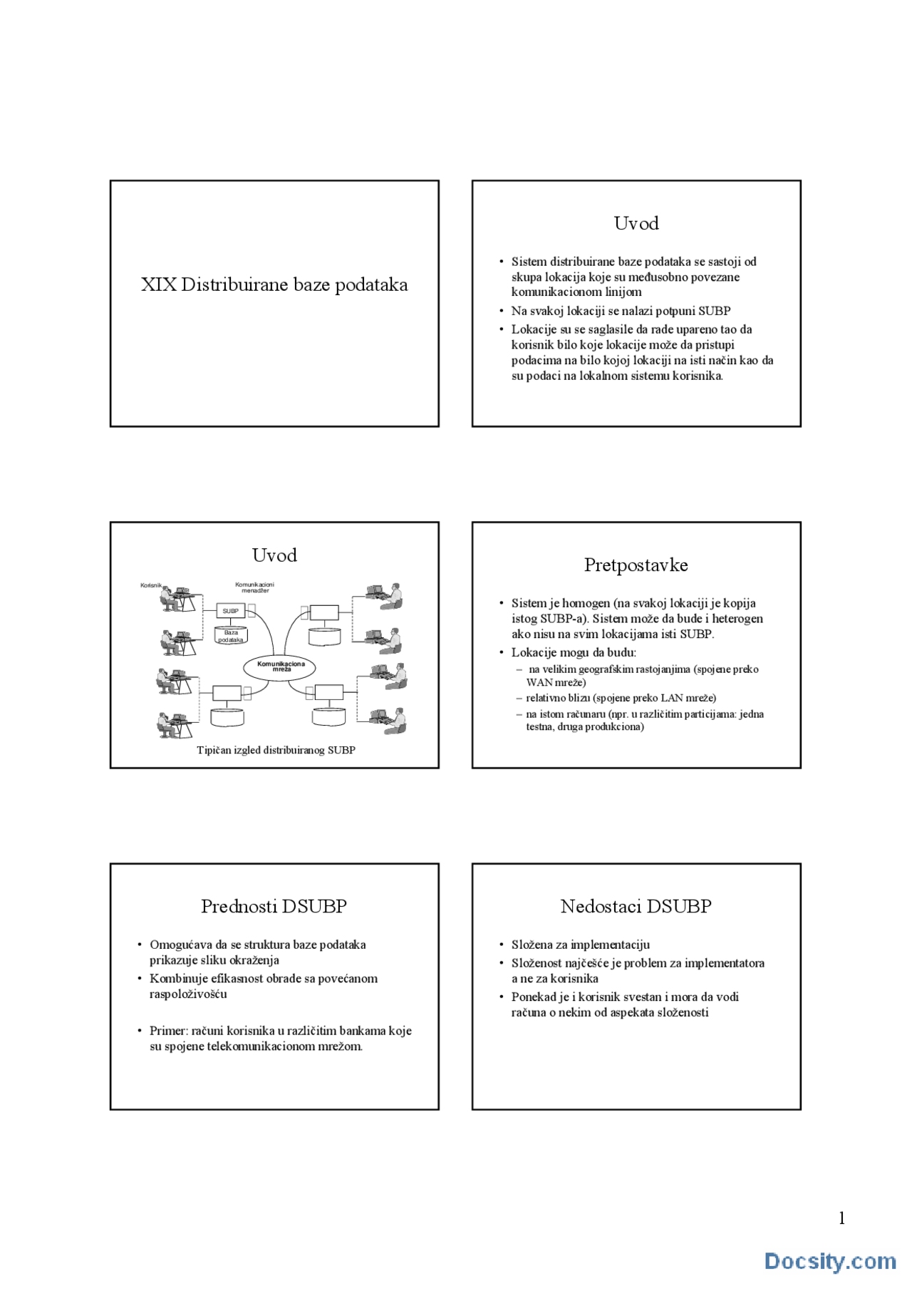 Distribuirane baze podataka-Slajdovi-Informatika-Statistika i informatika | Slajdovi' predlog ...