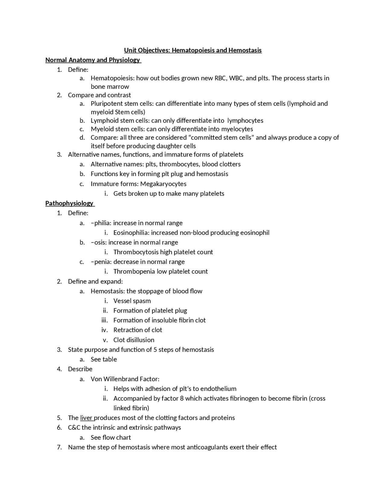 Notes on Normal Anatomy and Physiology - Pathophysiology | NUR 300 ...