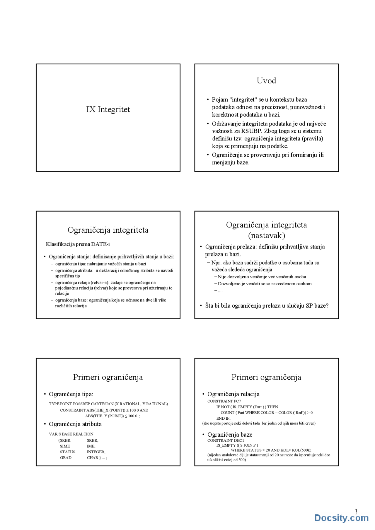 Integritet Slajdovi Informatika Statistika I Informatika Slajdovi