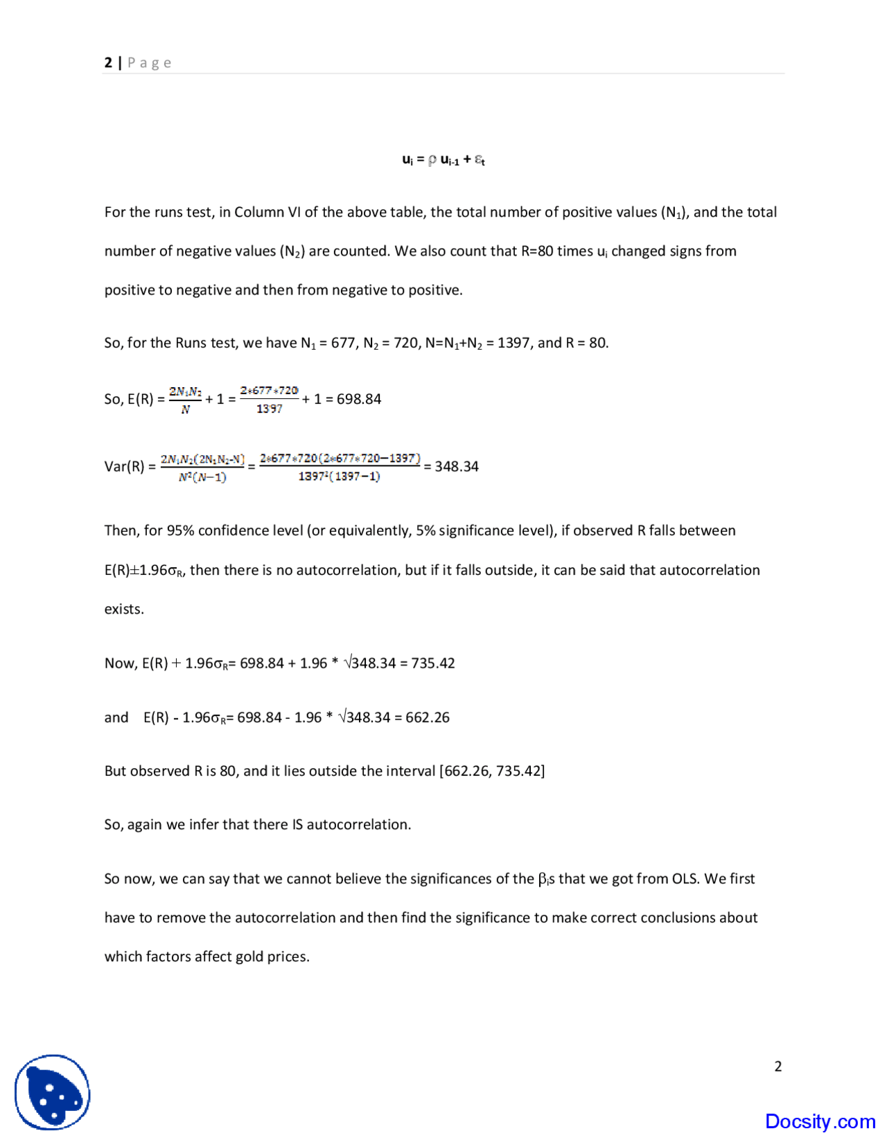 Methods To Remove Autocorrelation Econometric Modeling Lecture