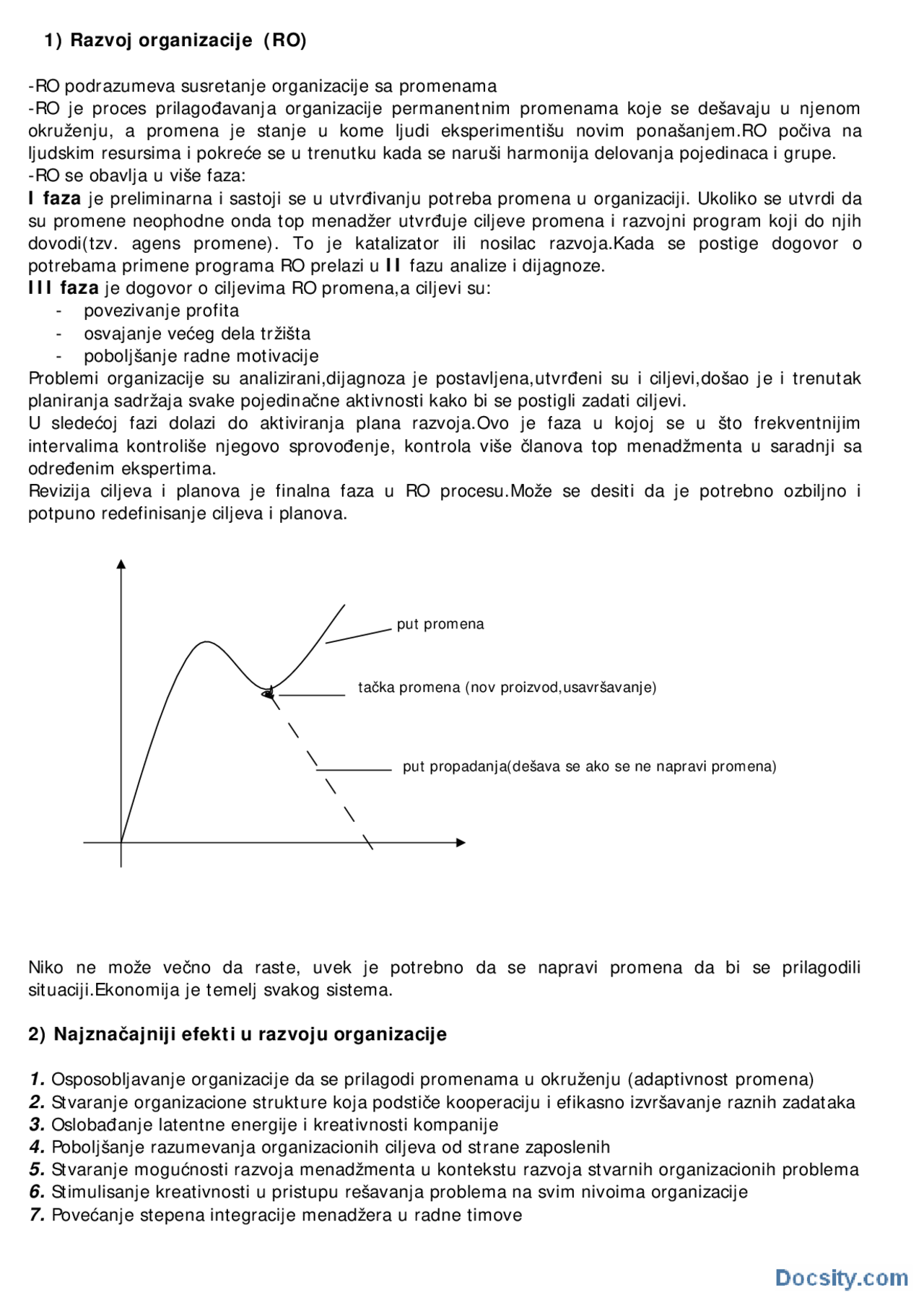 Razvoj organizacije-Skripta-Organizacija biznisa-Menadzment | Rezime' predlog Business ...