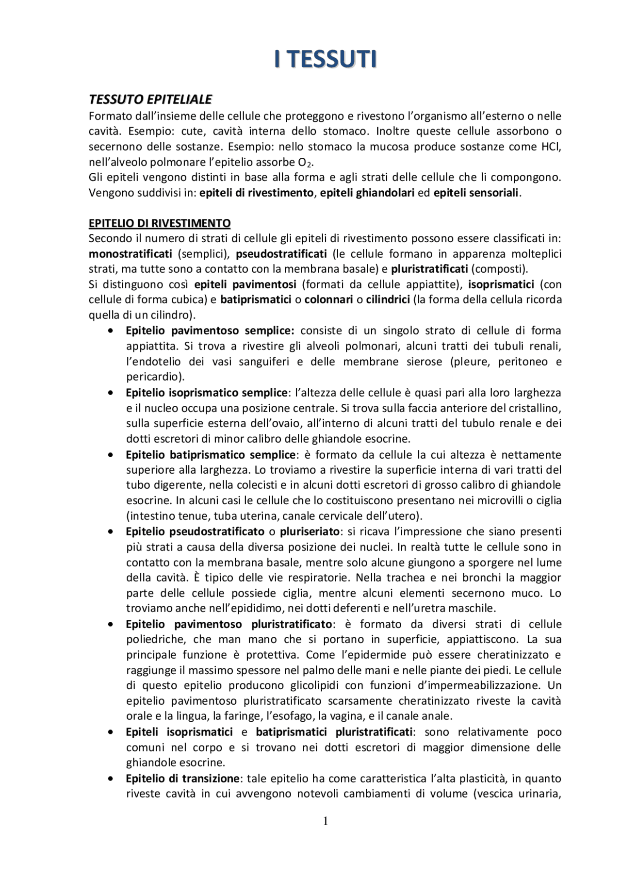 Anatomia Umana Riassunti Docsity