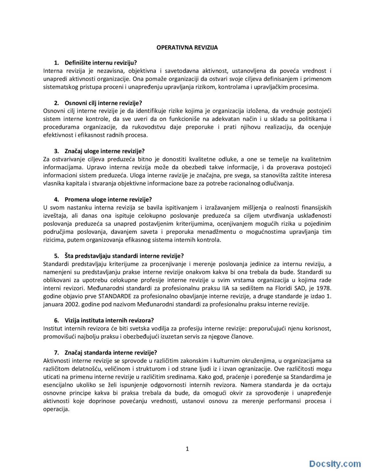 Interna revizija pitanja-Ispit-Revizija-Menadzment | Ispiti' predlog ...