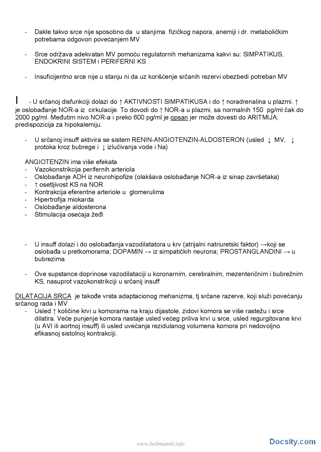 Srce-Skripta-Interna medicina-Medicina | Rezime' predlog Prva pomoć - Docsity