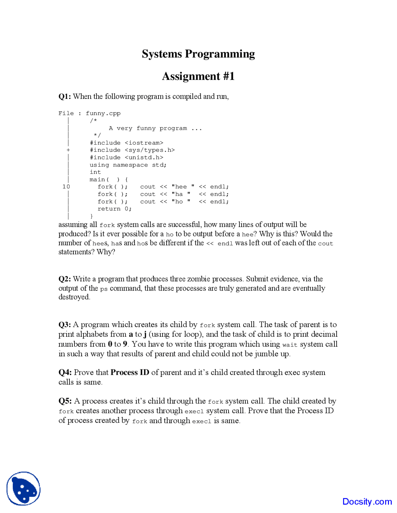 Systems Programming Systems Programming Quiz Docsity 7125