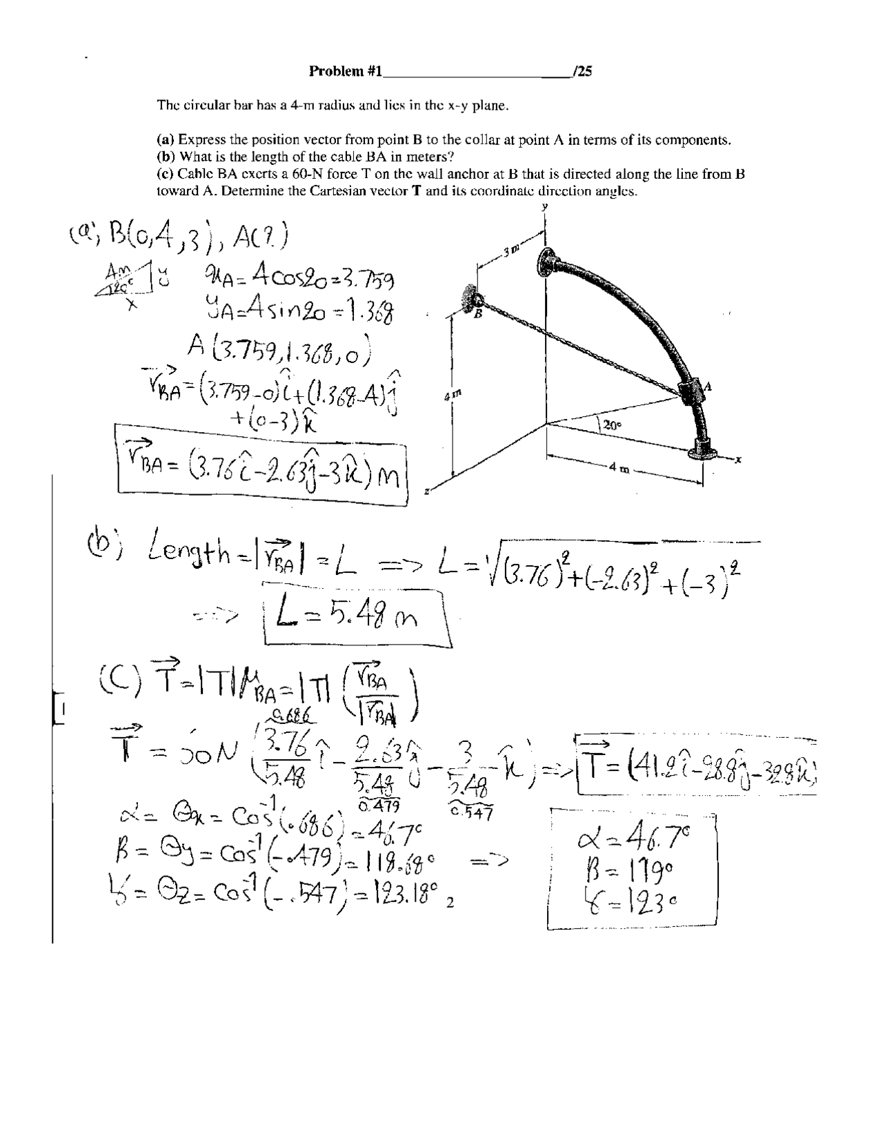 Answers to Exam 1 on Distribution Core Statistics | DCGN 241 - Docsity