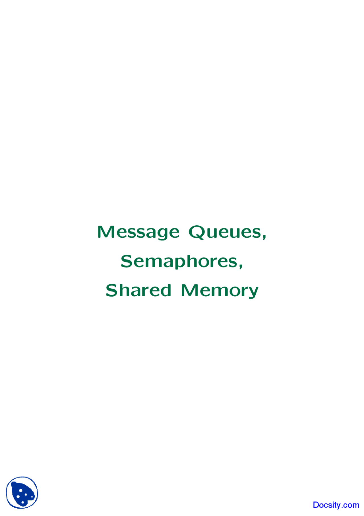 Shared Memory - Linux System Programming - Lecture Notes | Study notes ...