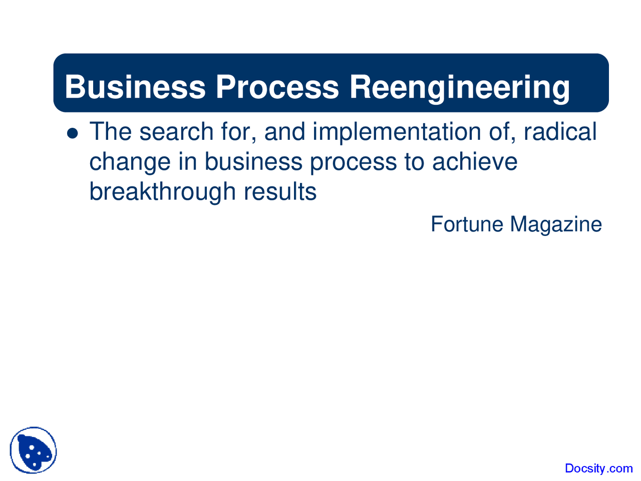 Business Process Software Management Lecture Slides Docsity